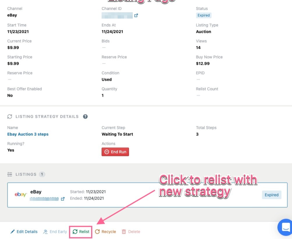 How to Change the Listing Strategy on an Active and an Expired Listing