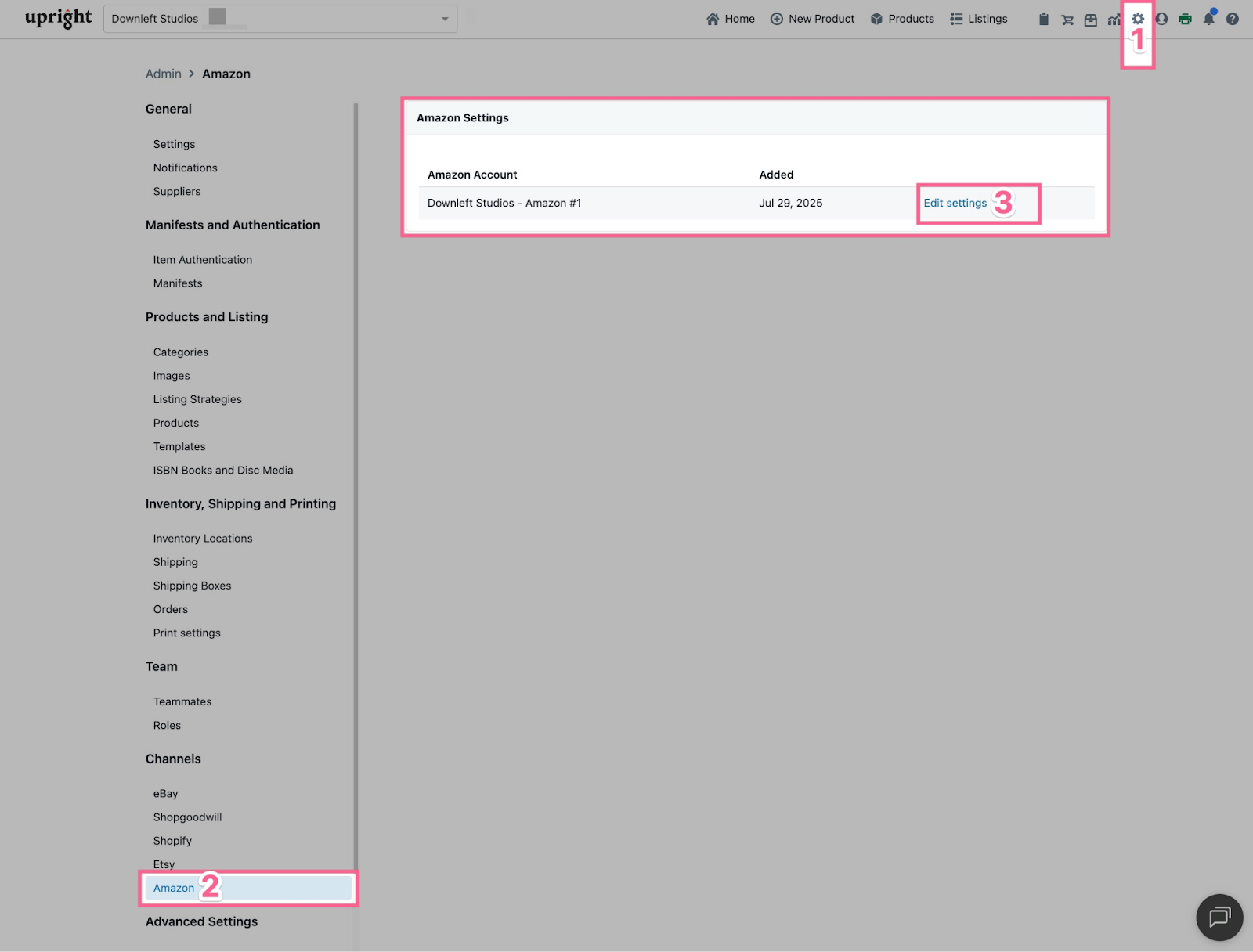 Guide to Settings: Amazon